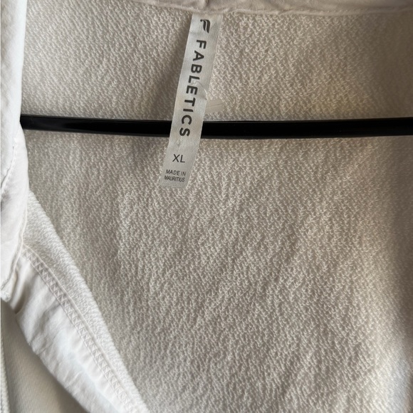 Fabletics | Tops | Fabletics White Textured Hoodie | Poshmark